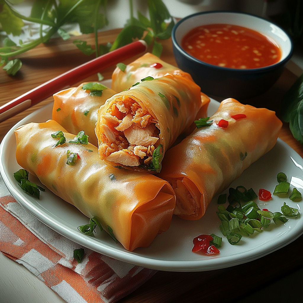 Chicken Spring Rolls - TheMomChef