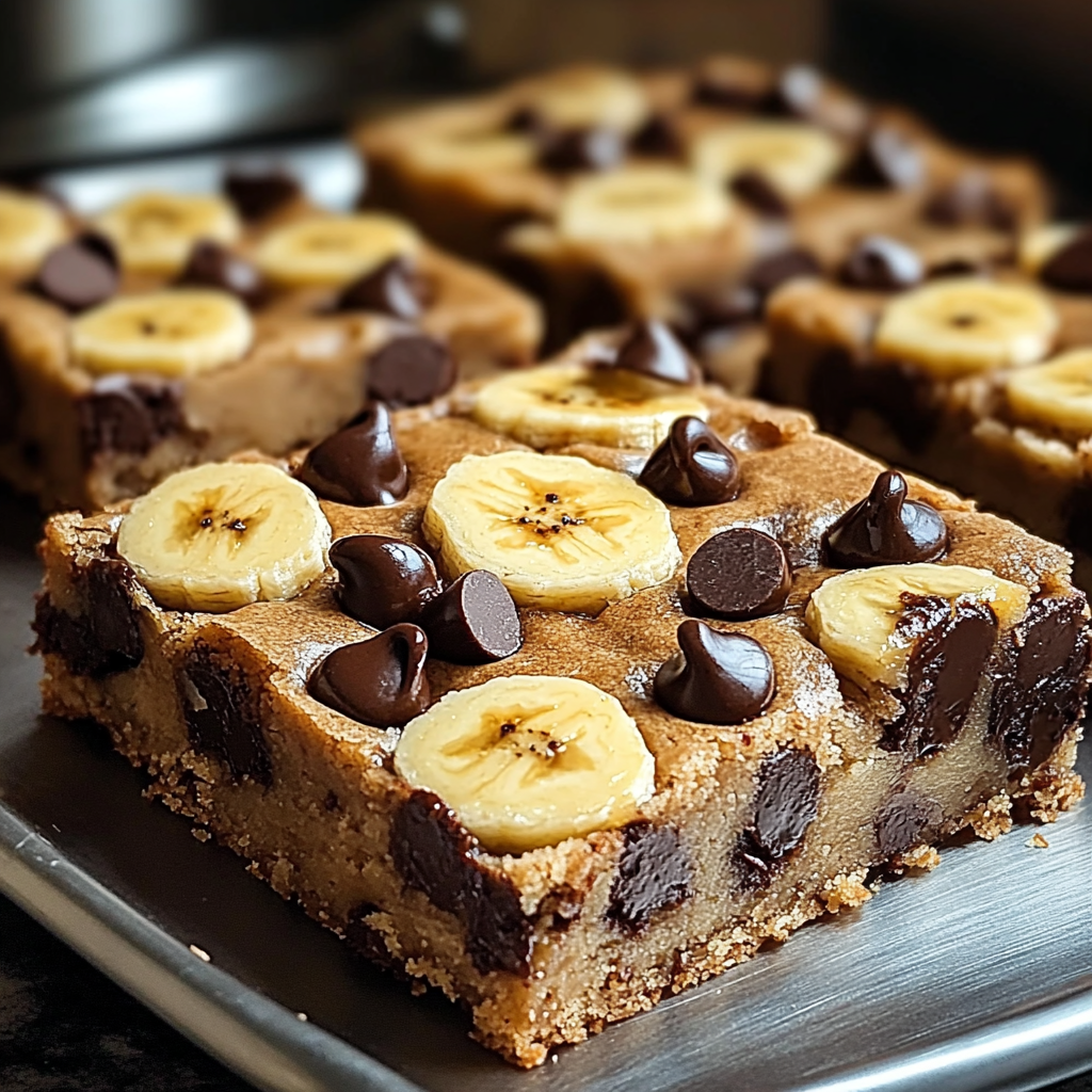 Chocolate Chip Banana Bars - TheMomChef